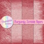 Free Digital Papers featuring Burgundy Scribble Designs