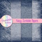 Free Digital Papers featuring Navy Scribble Designs