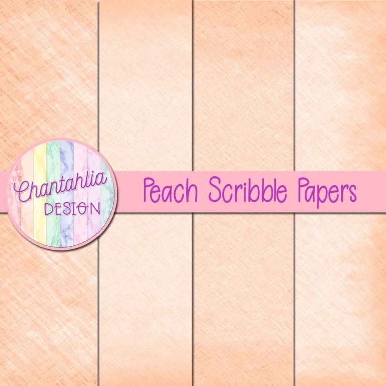 Free Digital Papers featuring Peach Scribble Designs