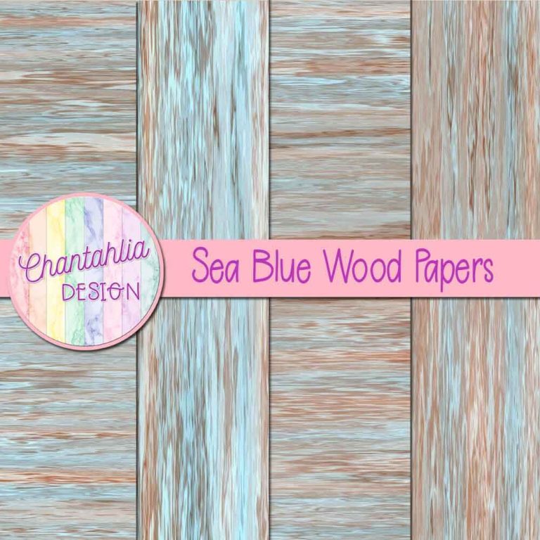 Free Digital Papers featuring Sea Blue Wood Designs
