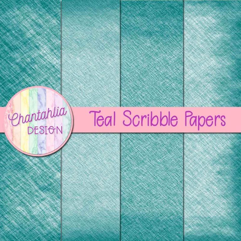 Free Digital Papers featuring Teal Scribble Designs