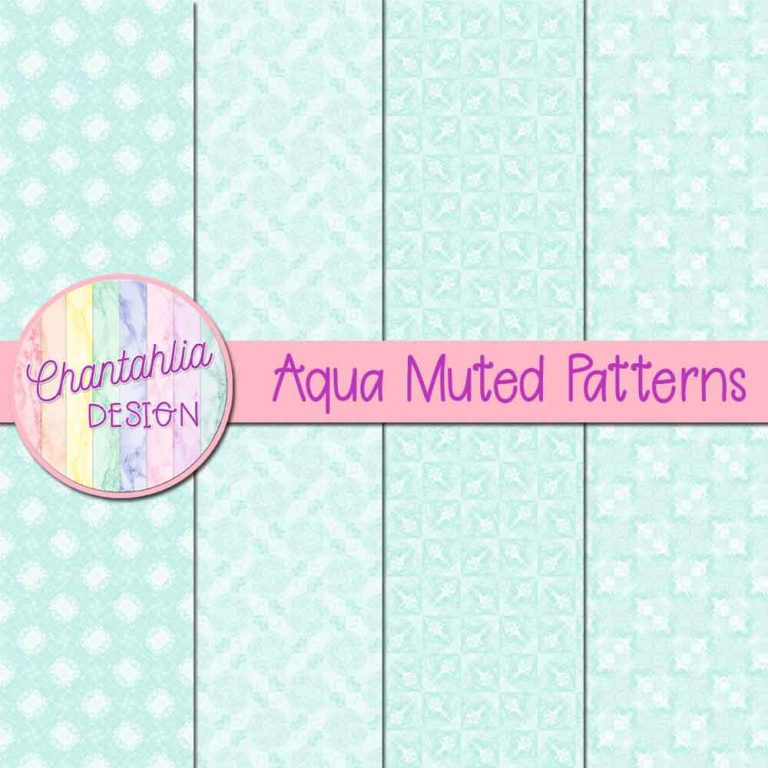 Free Digital Papers featuring Aqua Muted Patterns