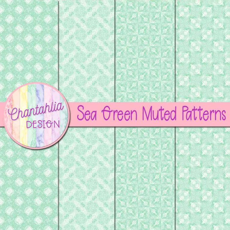 Free Digital Papers featuring Sea Green Muted Patterns