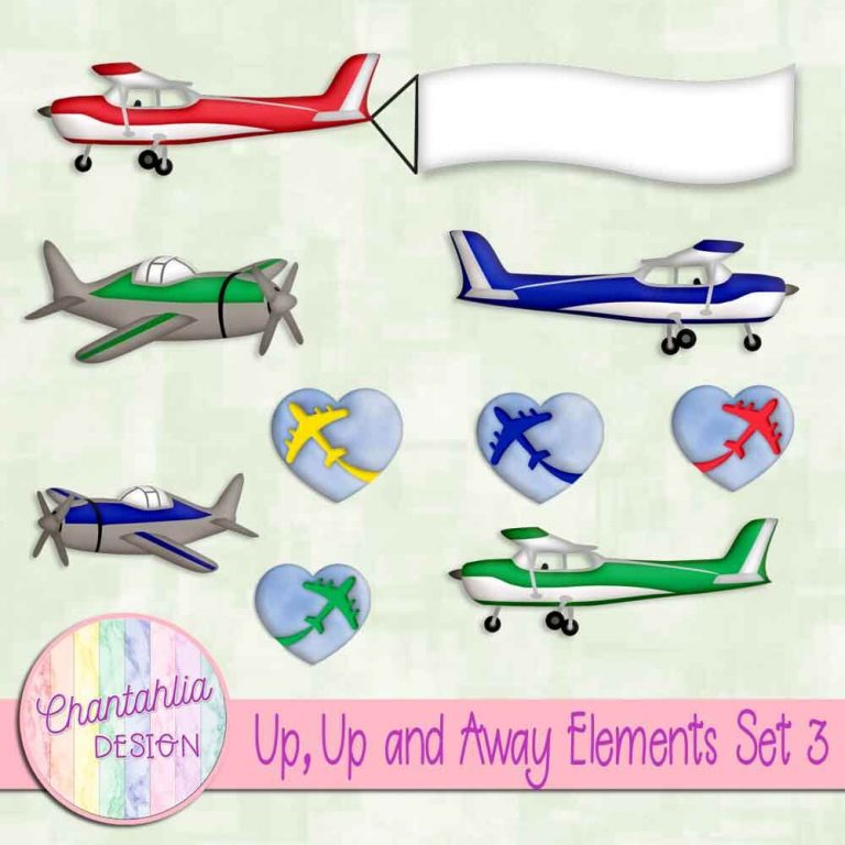 Free Up, Up and Away Design Elements for Scrapbooking and other crafts