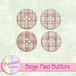 Free Beige Plaid Buttons Design Elements
