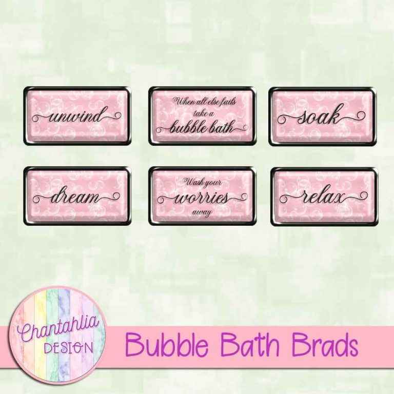 Free Bubble Bath Brads for Scrapbooking