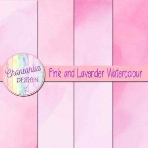 Free Pink and Lavender Digital Papers with Watercolour Designs