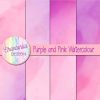 Free Purple and Pink Digital Papers with Watercolour Designs