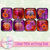 Free October Glitter and Grunge Brads for Scrapbooking