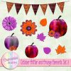 Free October Glitter and Grunge Design Elements for Scrapbooking
