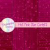 Free Digital Papers featuring Hot Pink Star Confetti Digital Papers