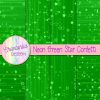 Free Digital Papers featuring Neon Green Star Confetti Digital Papers