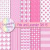 Free Pink and Lavender Digital Papers with Patterned Designs