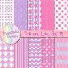 Free Pink and Lilac Digital Papers with Patterned Designs