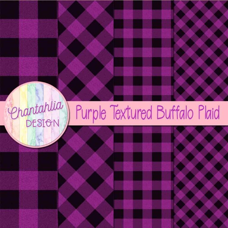 Free Digital Papers featuring Purple Textured Buffalo Plaid designs