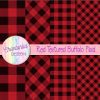 Free Digital Papers featuring Red Textured Buffalo Plaid designs
