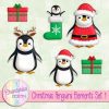 Free Christmas Penguins Design Elements for Scrapbooking