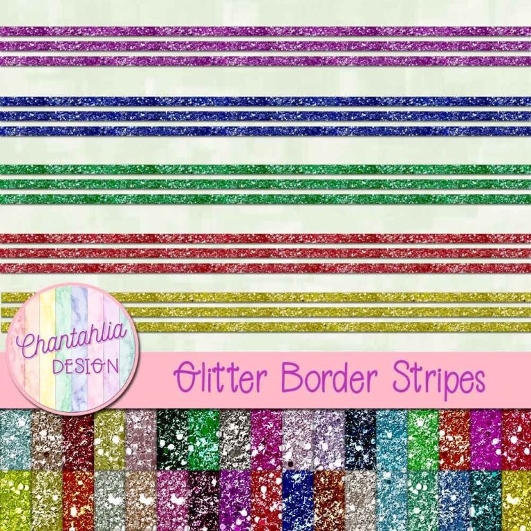 Glitter Border Stripes Design Elements