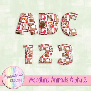 Free Woodland Animals Alpha for Digital Scrapbooking