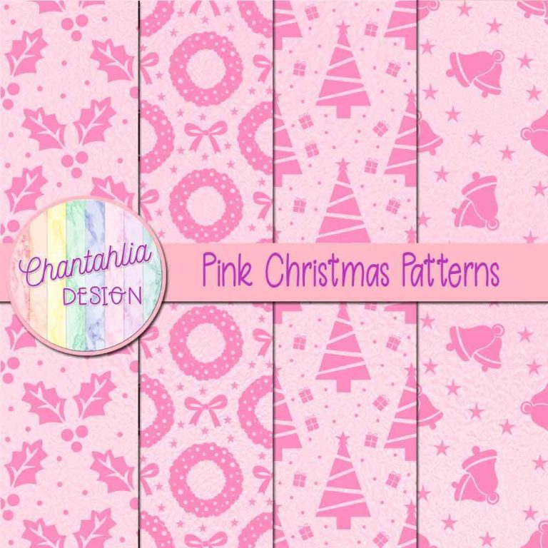 Free Digital Papers featuring Pink Christmas Patterns