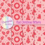 Free Digital Papers featuring Red Christmas Patterns