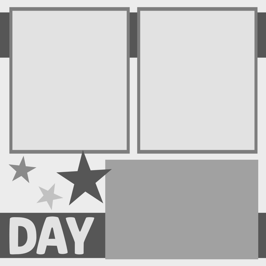 Free Digital Scrapbook Layout Template to Create your own Unique Pages