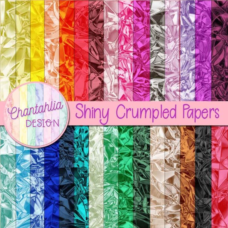 Free Digital Papers Featuring a Shiny Crumpled Design