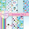 Free Snowman Digital Papers