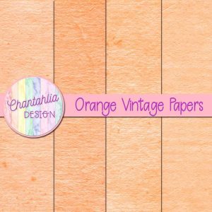 Free Digital Papers featuring Orange Vintage Designs