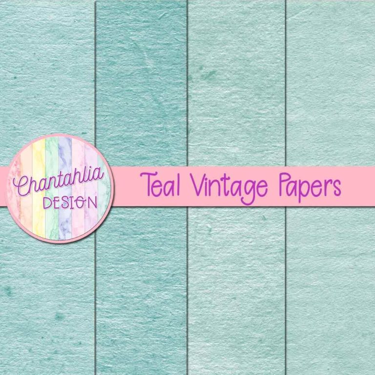 Free Digital Papers featuring Teal Vintage Designs