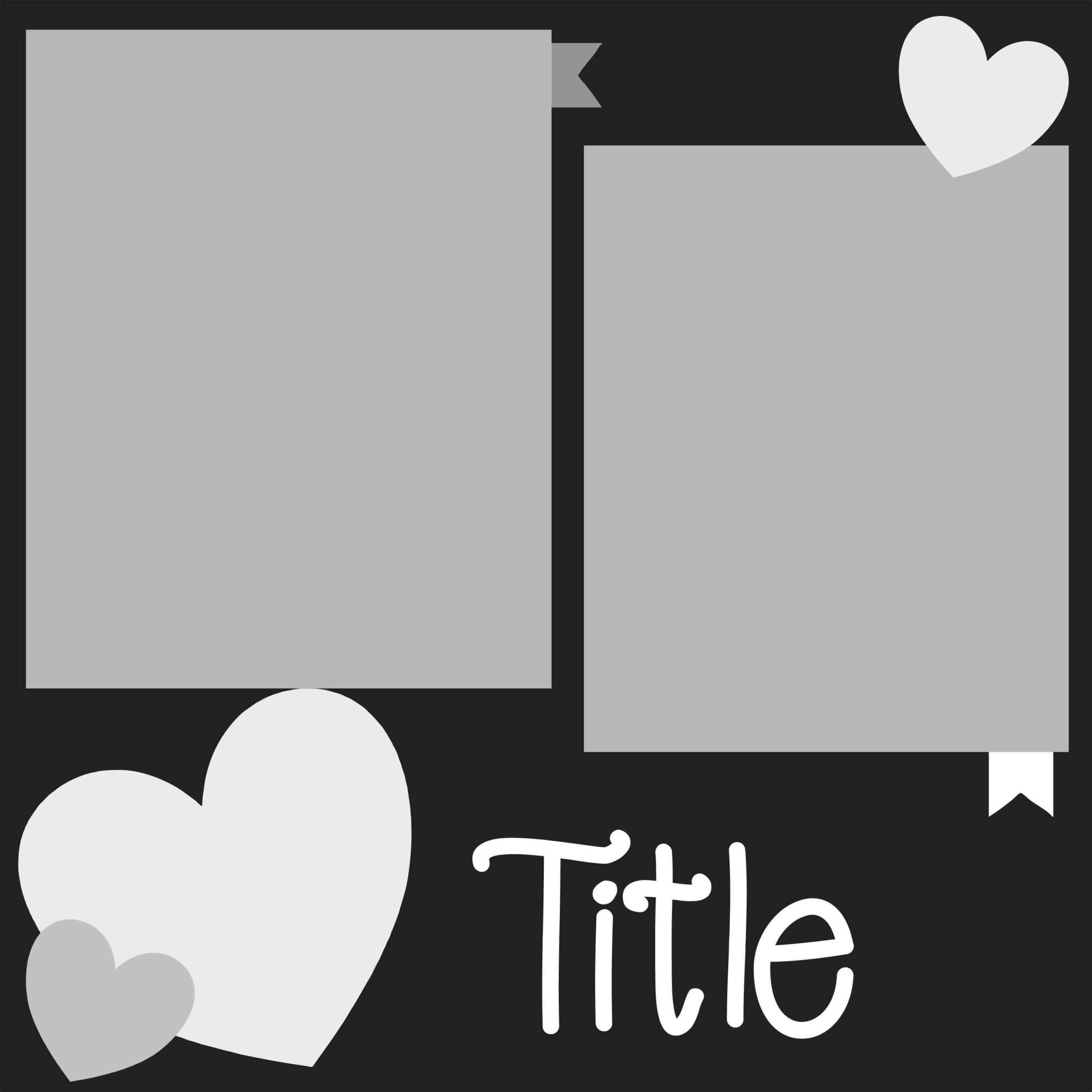 Free Digital Scrapbook Layout Template to Create your own Unique Pages