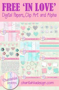 Free Valentine Digital Paper and Design Element Packs