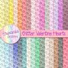 Free Digital Papers featuring Glitter Valentine Hearts Designs