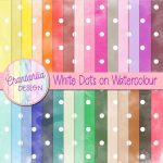 Free Digital Papers featuring a White Dots on Watercolour Designs