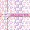 Free Lilac and Dusty Pink Digital Papers with Patterned Easter Eggs Designs