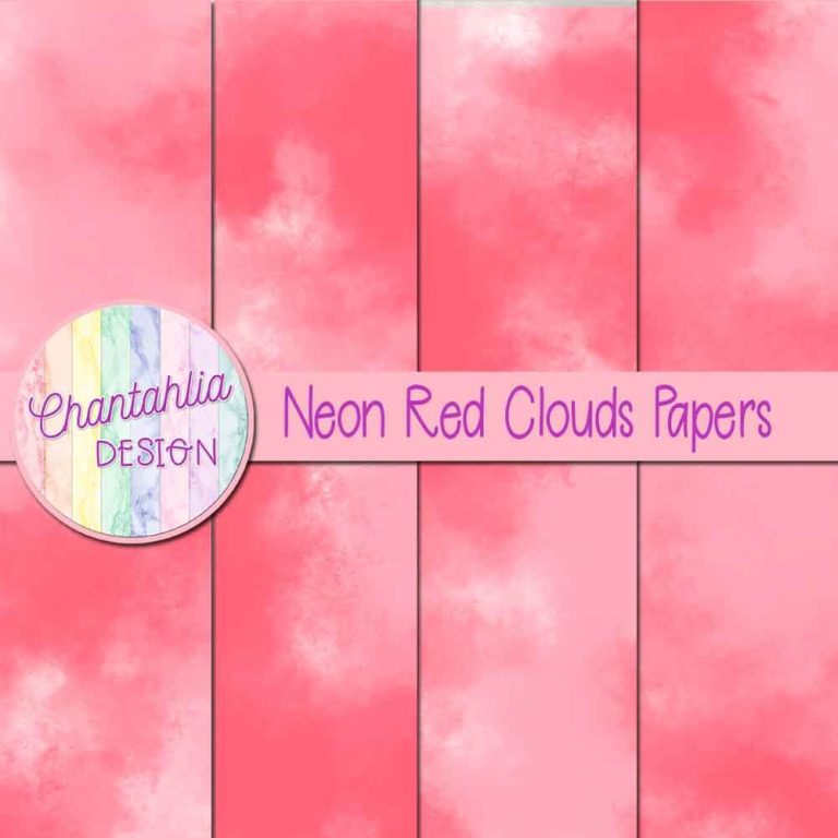Free Digital Papers featuring Neon Red Clouds Designs