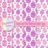 Free Purple and Pink Digital Papers with Patterned Easter Eggs Designs