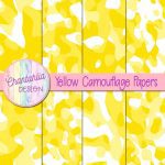 Free Digital Papers featuring Yellow Camouflage Designs