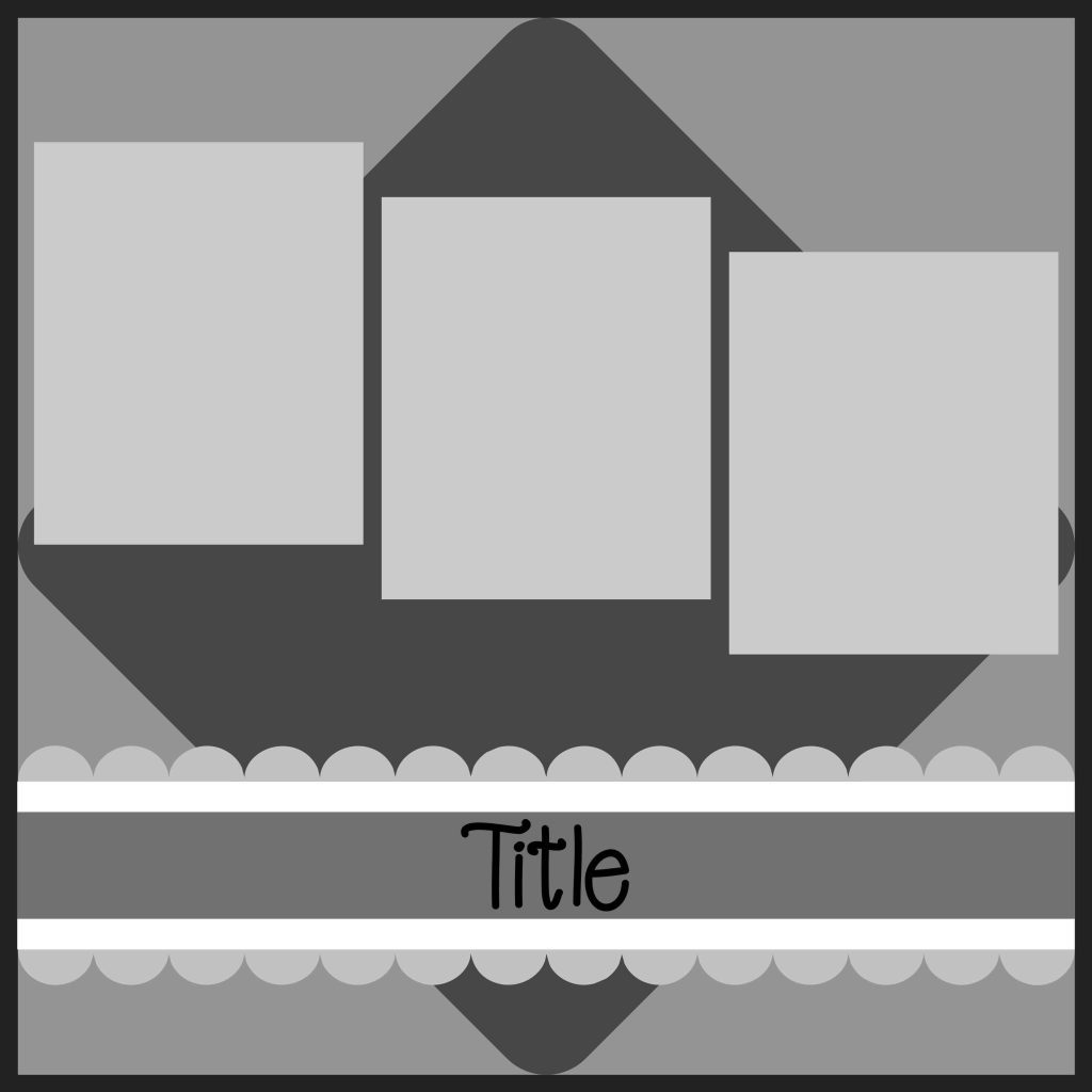 Free Digital Scrapbook Layout Template to Create your own Unique Pages