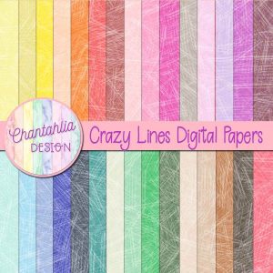 Free Digital Papers featuring a Crazy Lines Design in 36 Colours