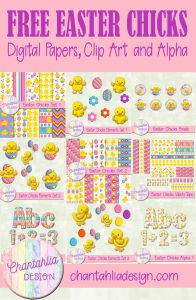Free Easter Digital Paper and Design Element Packs