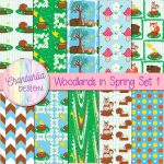 Free Woodlands in Spring Digital Papers