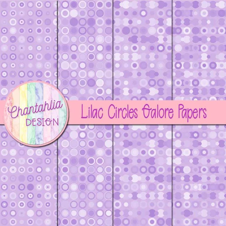 Free Digital Papers featuring Lilac Circles Galore Designs