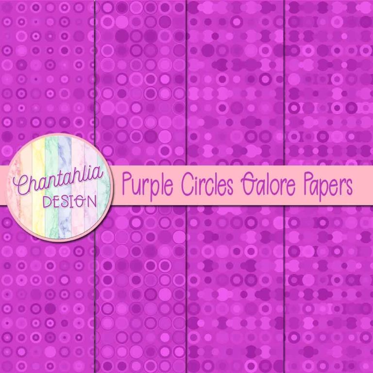 Free Digital Papers featuring Purple Circles Galore Designs