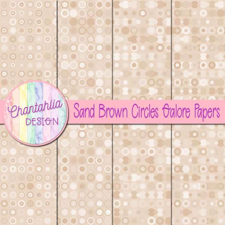 Free Digital Papers featuring Sand Brown Circles Galore Designs