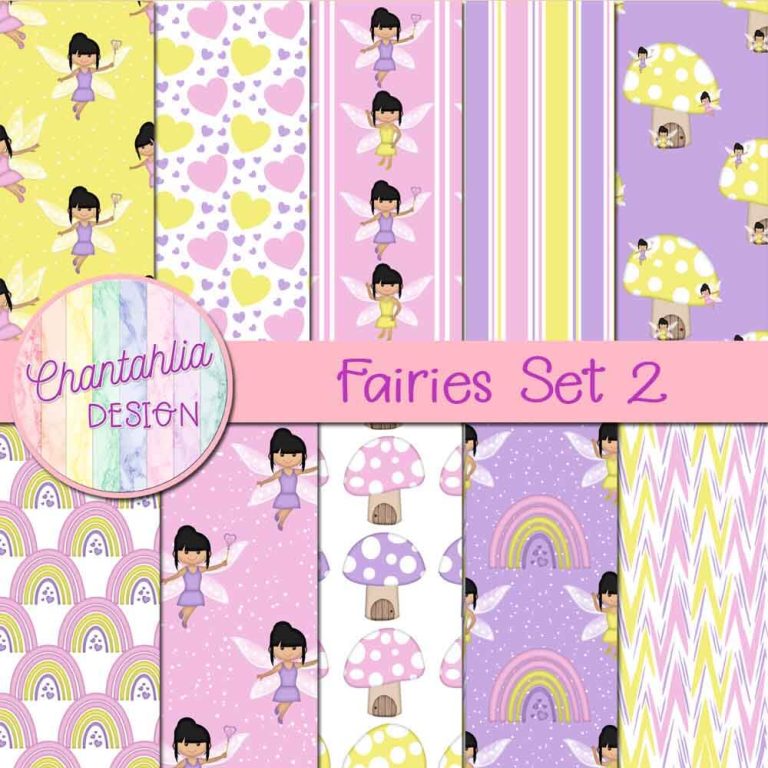Free Fairies Digital Papers