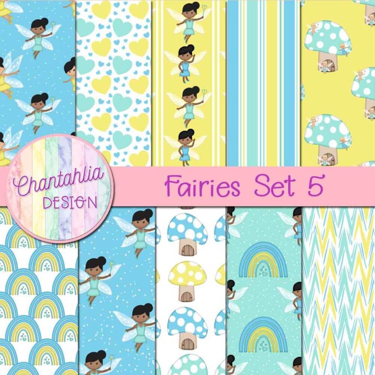 Free Fairies Digital Papers