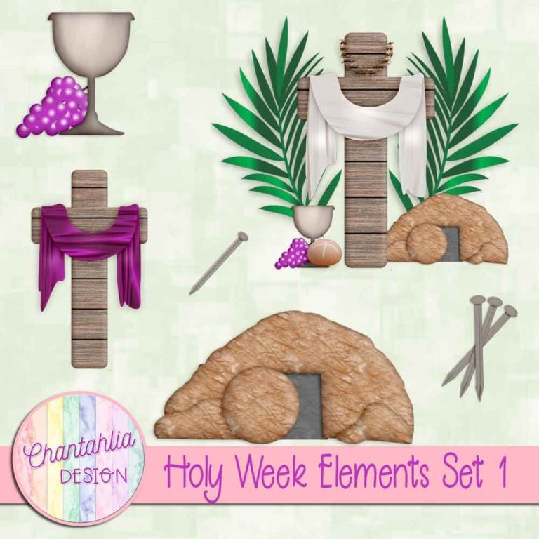 Free Holy Week Design Elements for Digital Scrapbooking
