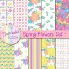 Free Spring Flowers Digital Papers