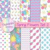 Free Spring Flowers Digital Papers